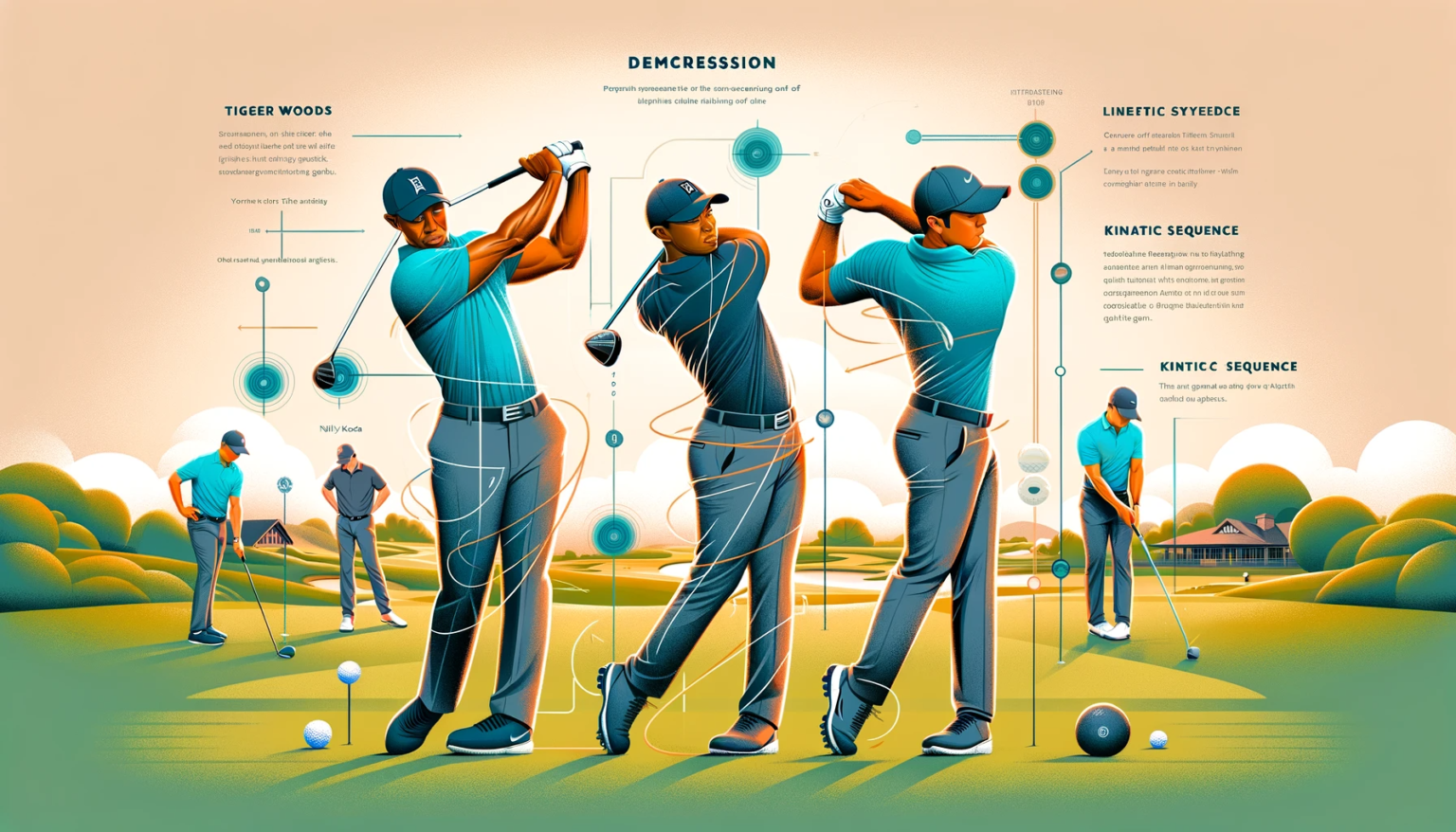 プロゴルファーのスイング解析: コンプレッションラインと効率的な動き | E1golf